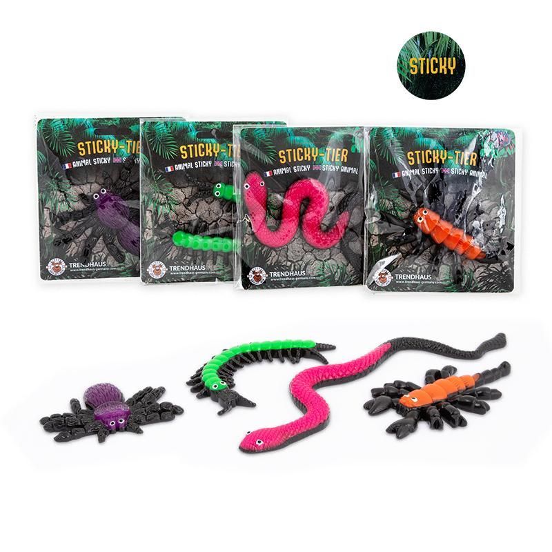 RETTE SICH WER KANN! Two-Coloured Sticky Animals, 4 different designs