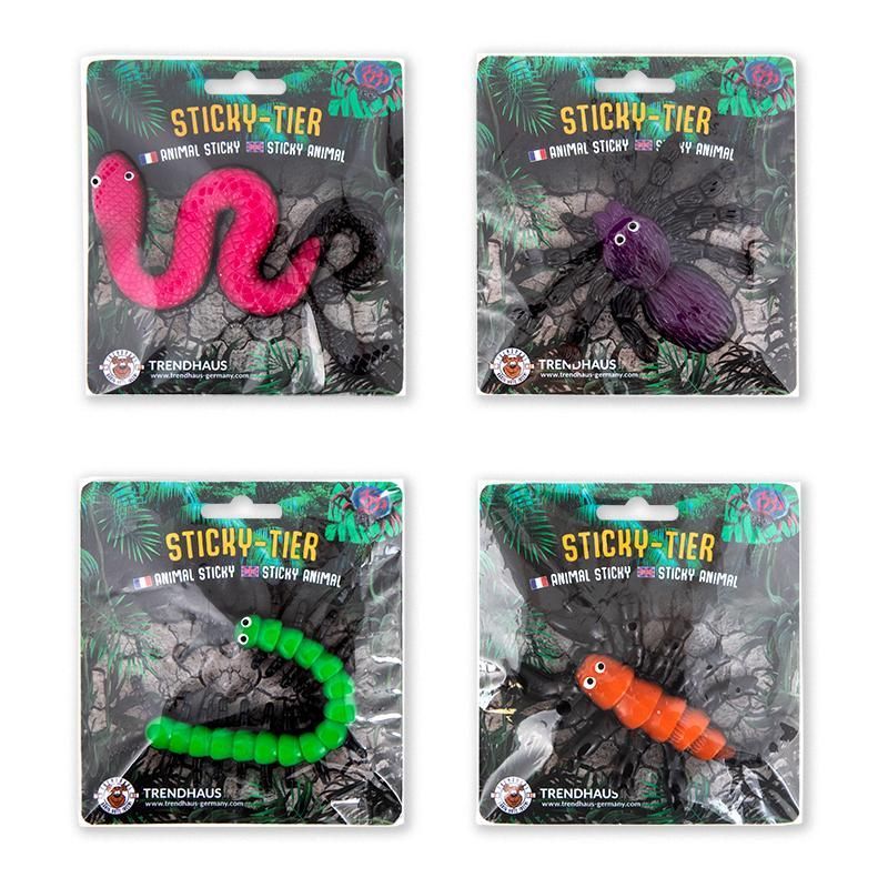 RETTE SICH WER KANN! Two-Coloured Sticky Animals, 4 different designs