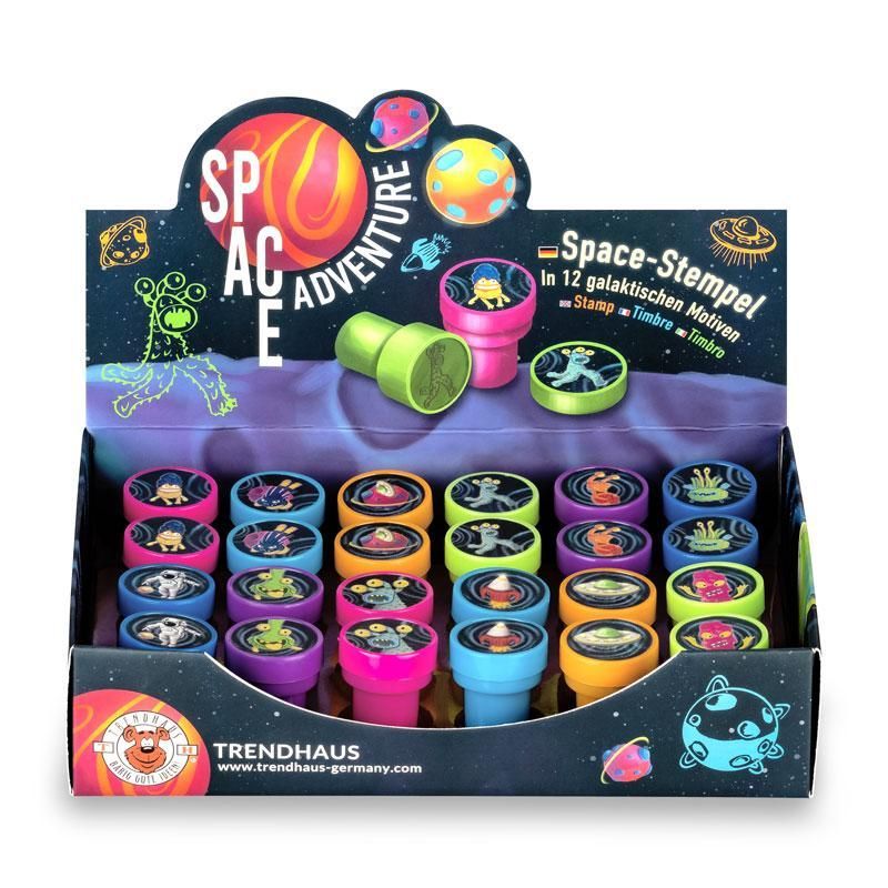 SPACE ADVENTURE Stamps self-inking, 12 varieties