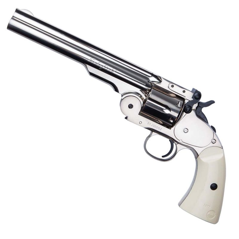 ASG - Schofield, 6” Silver & Ivory Grip - [ CO2, Diabolo, 4.5mm ]