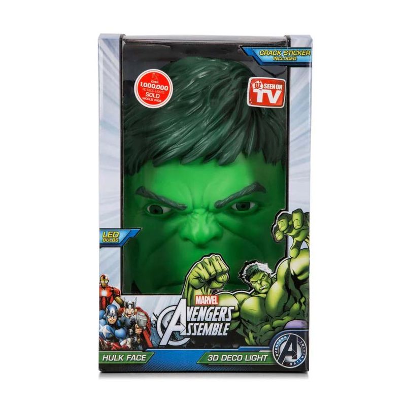 3D Marvel Hulk Face Light