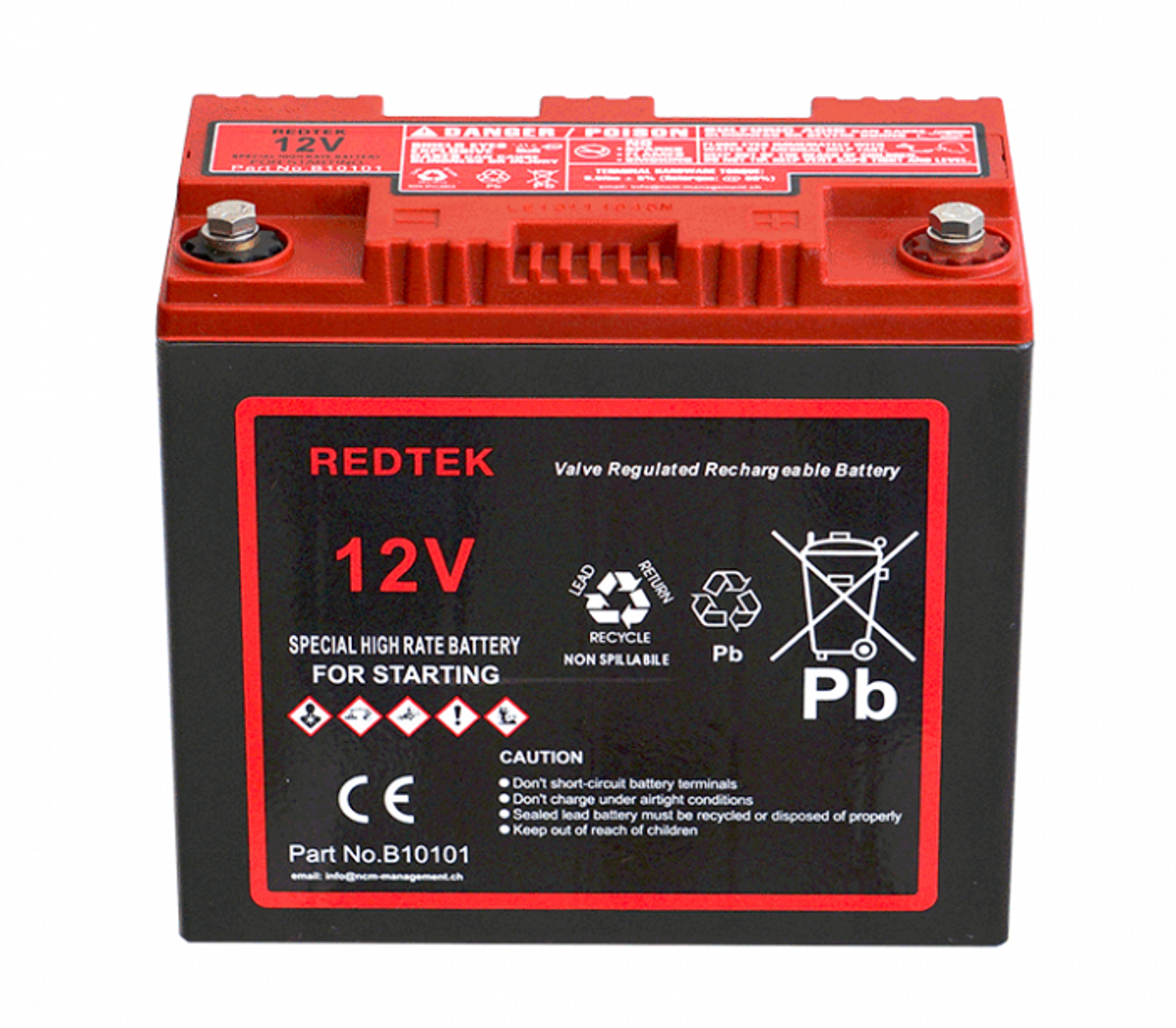 Tillbehör REDTEK Special HR 12V-25Ah AGM | Global Batterier